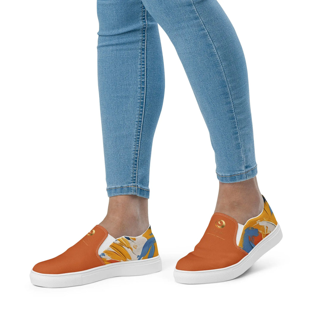 Women's Designer Shoes – Canvas Slip-Ons with Artistic Prints - Eternal ...